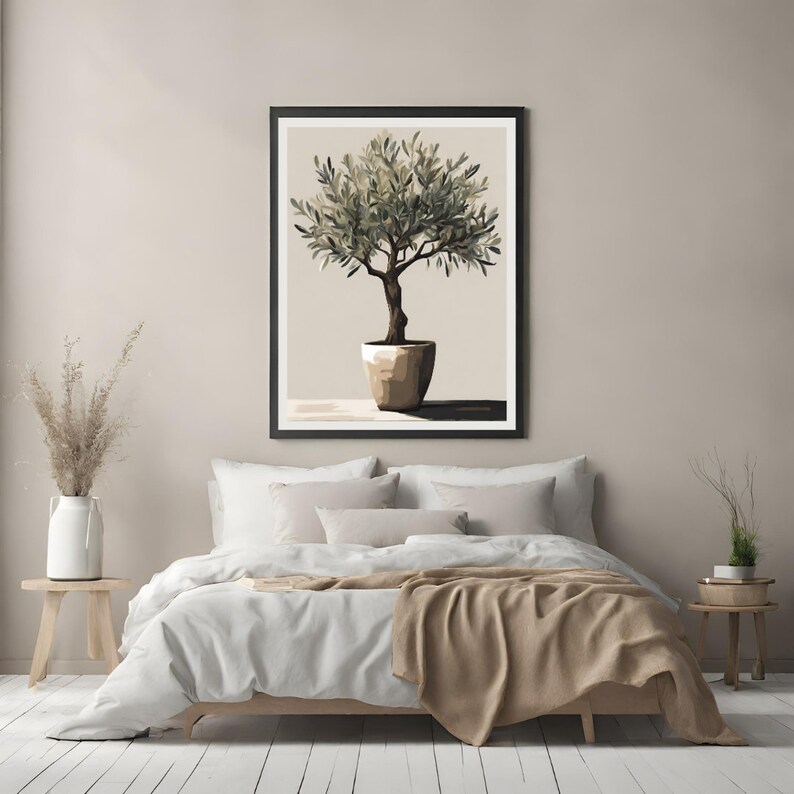 Olive Tree Painting Vintage Olive Plant Painting France Paintings Olive ...