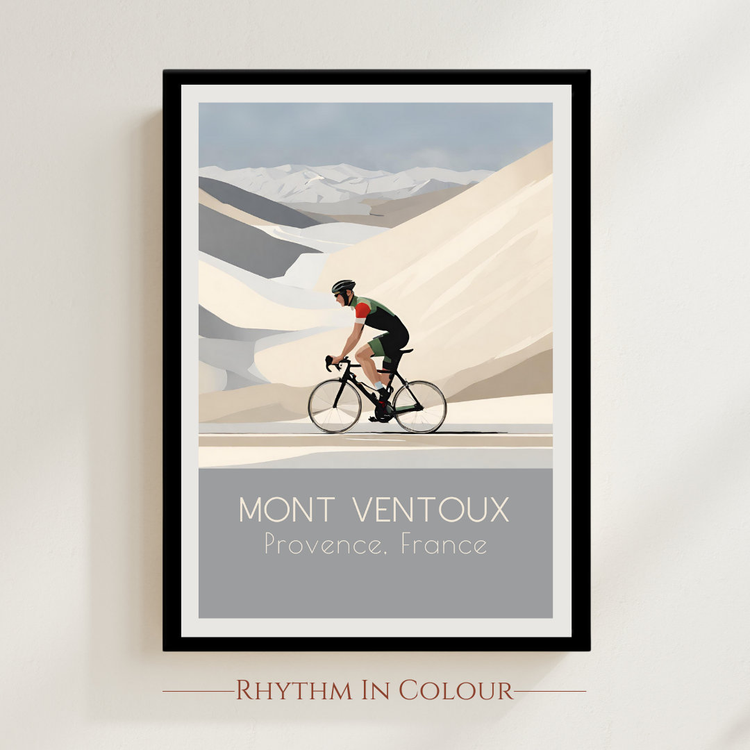 Mont Ventoux Cycling Print Provence Cycle Poster Mont Ventoux Velo ...
