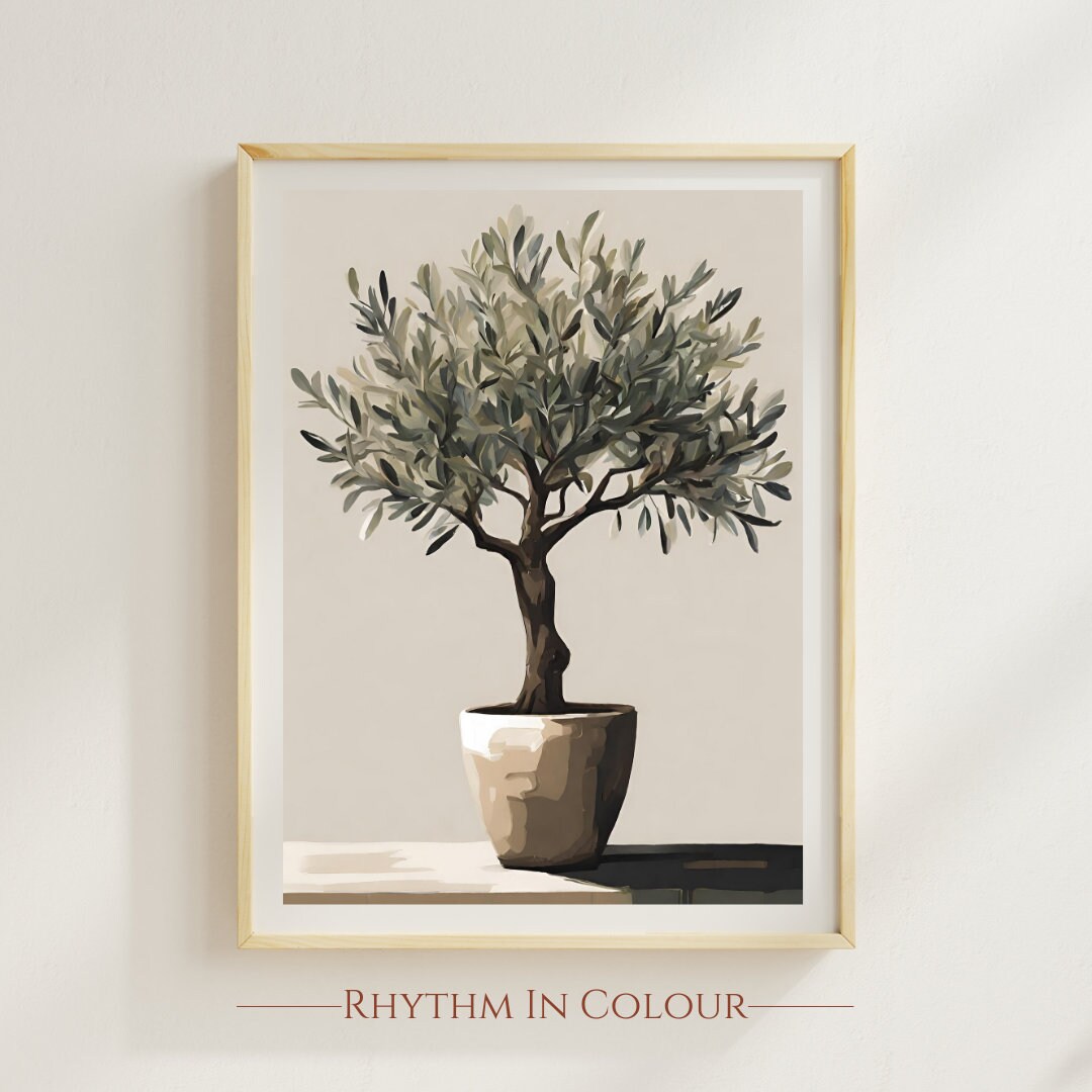 Olive Tree Painting Vintage Olive Plant Painting France Paintings Olive ...