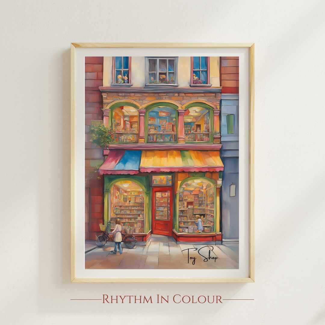 Vintage Toy Shop Print Illustration Retro Toy Store Poster Toys ...