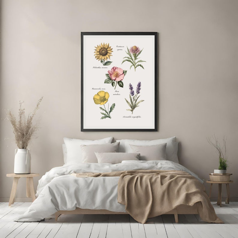 Vintage Wildflower Botanical Print: Antique Floral Illustration - Etsy
