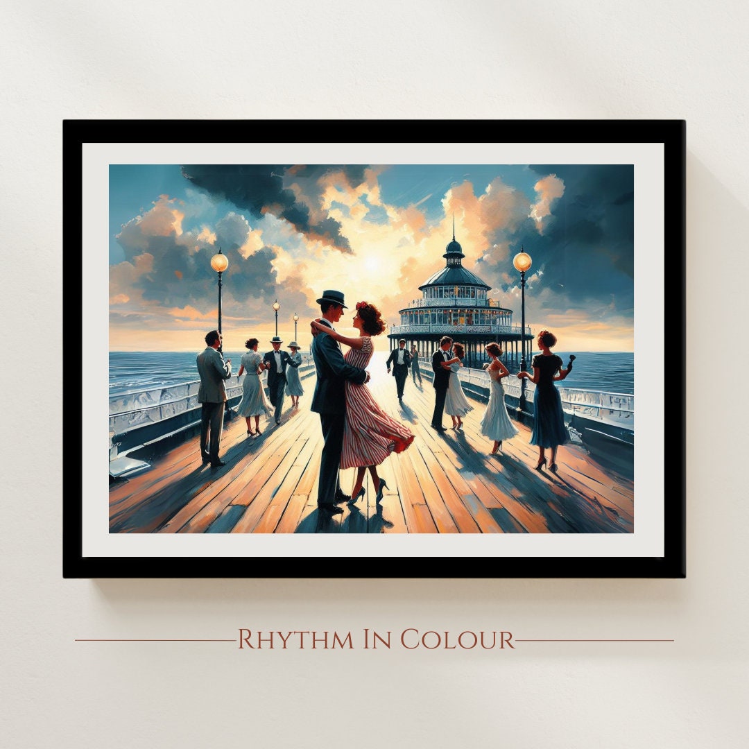 Vintage Print Nostalgic Poster Romantic Print Romantic Couple Painting ...