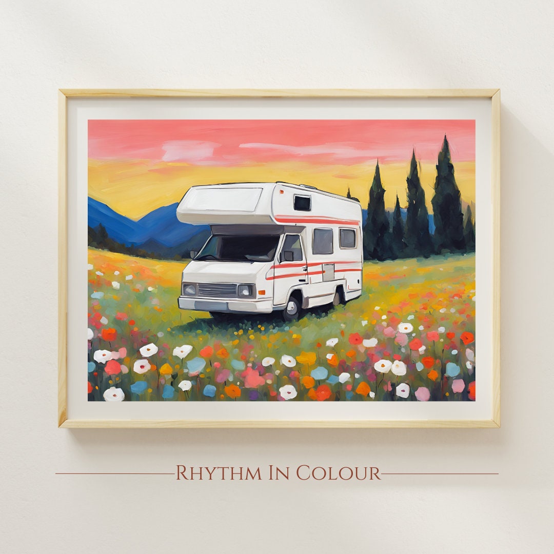 Vanlife Poster Van Life Print Camping Print Landscape Camping Poster ...