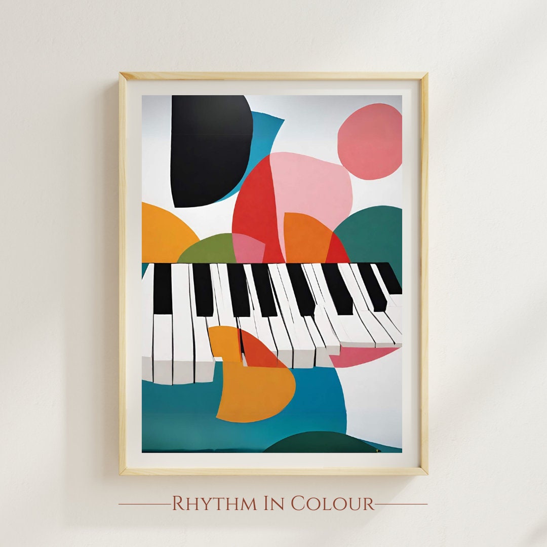 Piano Print Music Poster Gift for Musician Abstract Music Poster ...