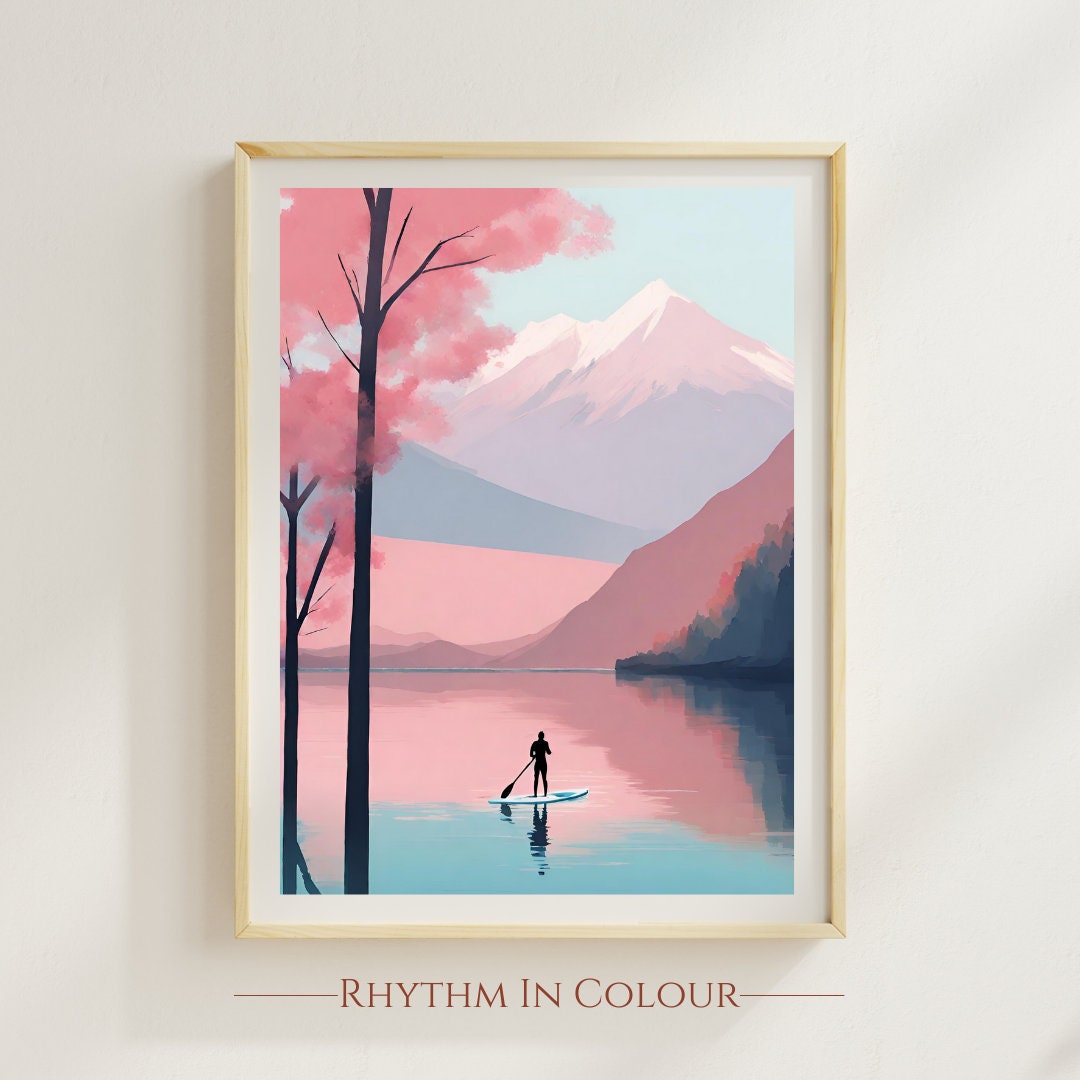 Stand up Paddle Print Paddle Boarding Poster SUP Poster Into the Water ...