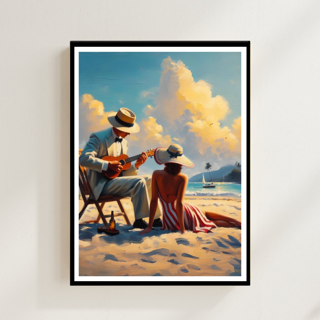 Vintage Print Nostalgic Poster Romantic Prints Romantic Couple Painting ...