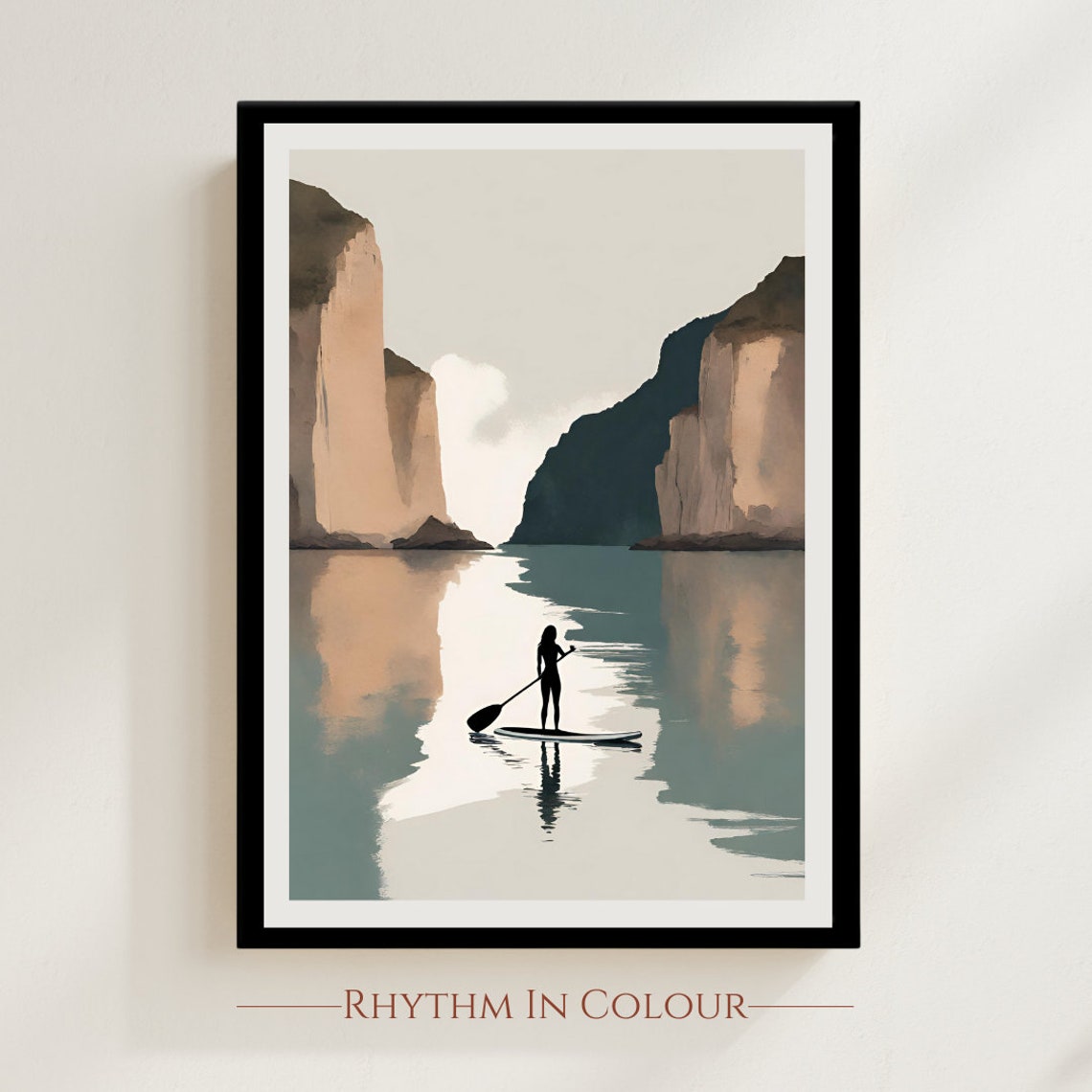 Stand up Paddle Print Paddle Boarding Poster SUP Poster Into the Water ...