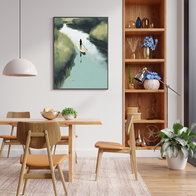 Stand up Paddle Board Print Paddle Boarding Poster SUP Poster Into the ...