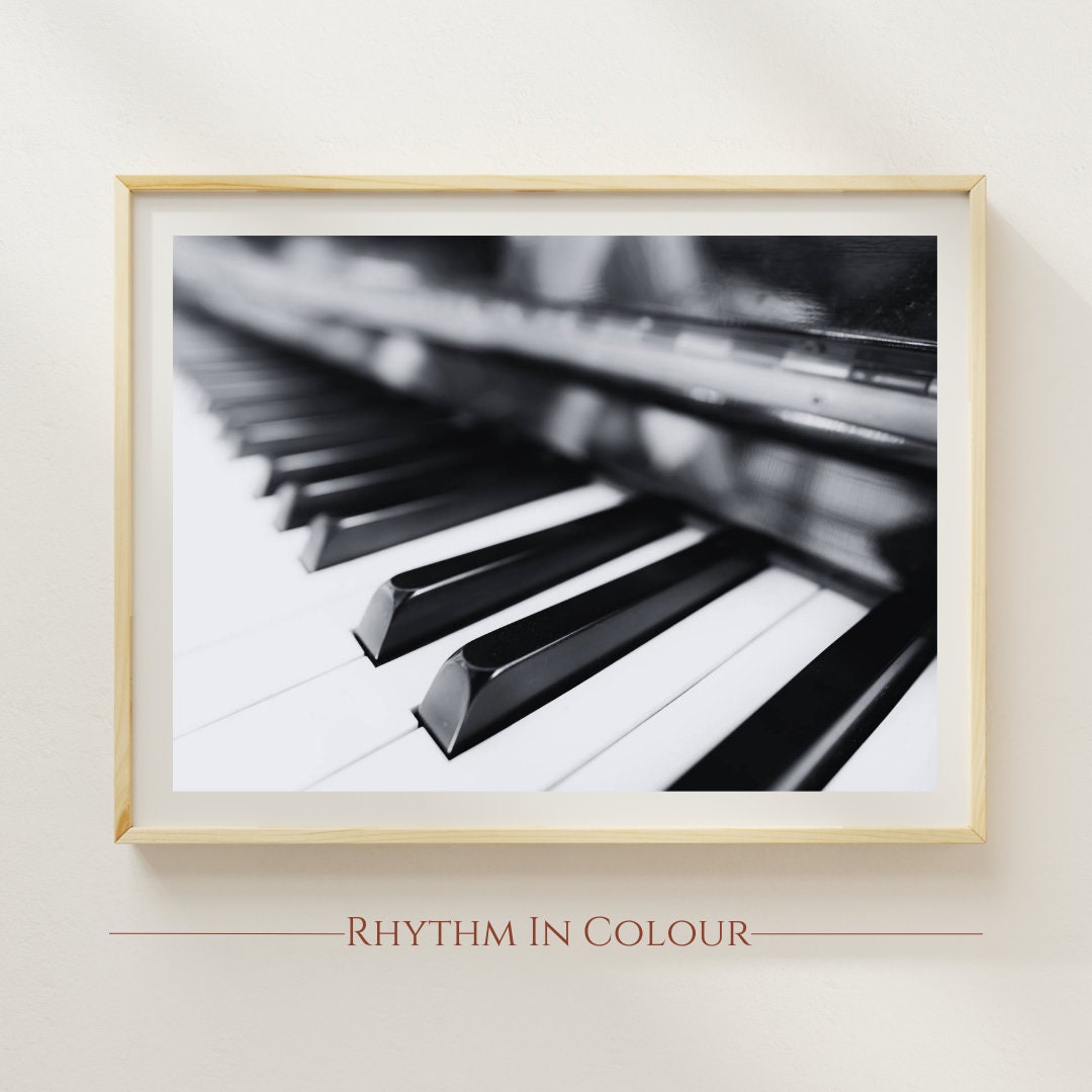 Vintage Piano Keys Print: Noir Music Photography Wall Art - Etsy