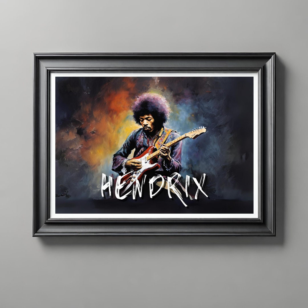 Jimi Hendrix Poster Retro Jimi Hendrix Print Pop Art Culture Poster ...