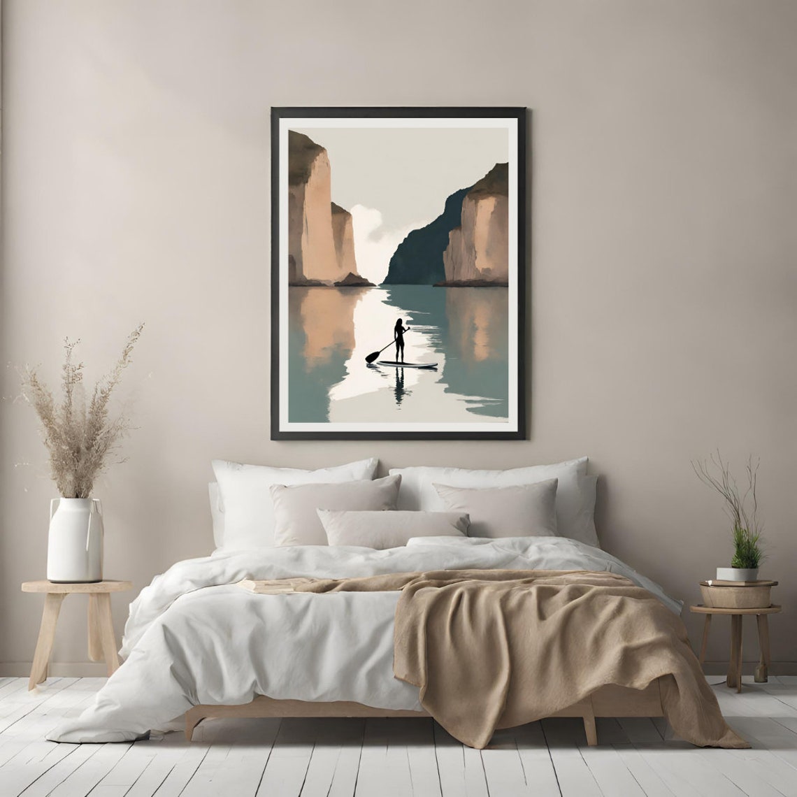 Stand up Paddle Print Paddle Boarding Poster SUP Poster Into the Water ...