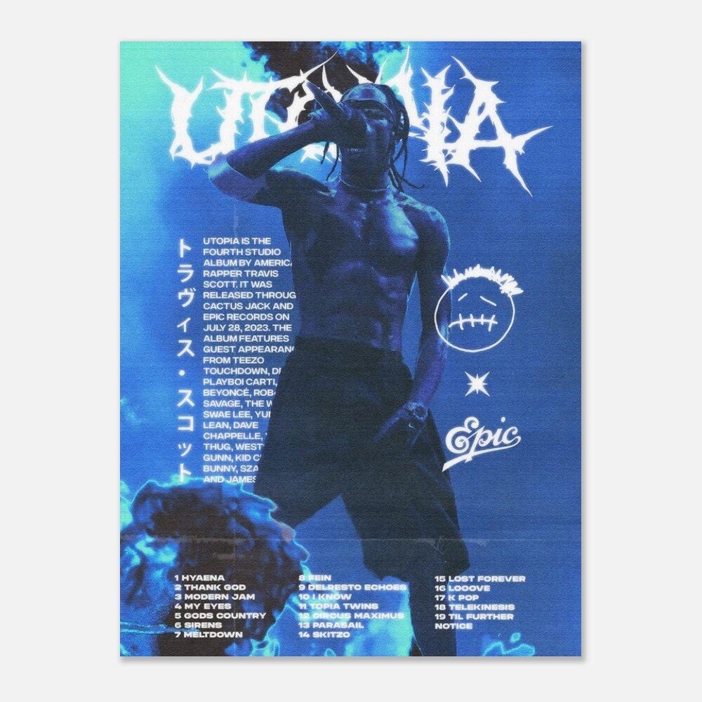 Travis Scott Utopia Album Cover Poster - Etsy