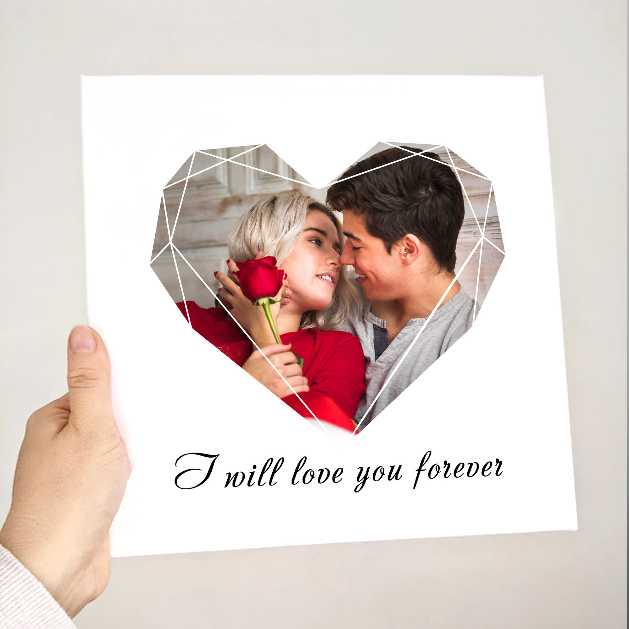 Heart Photo Collage, Couple Picture Collage, Custom Canvas Pictures ...