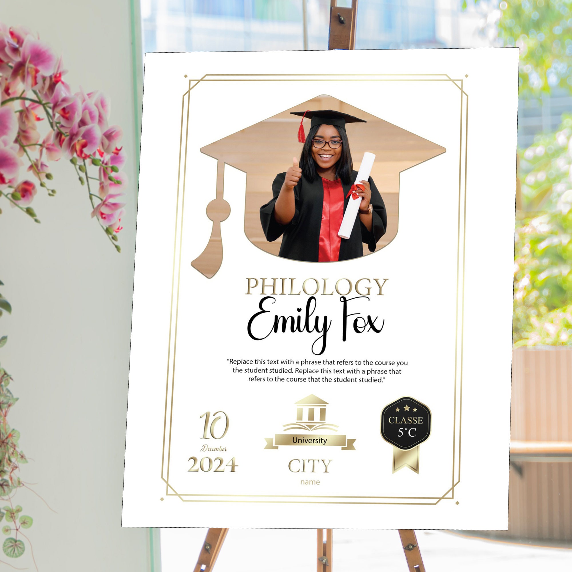Graduation Poster Custom Photo Collage, Personalized Grad Gift, Ready ...