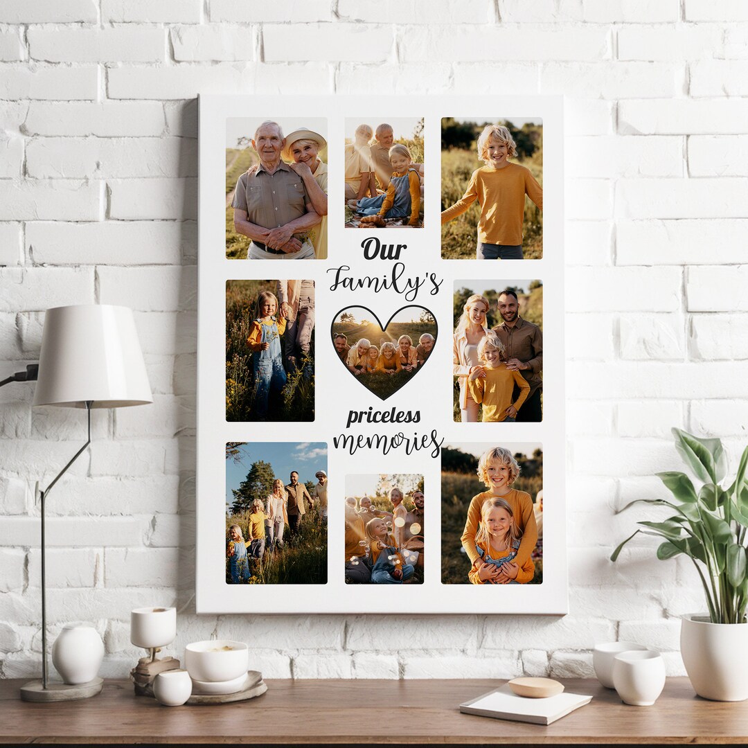 Family Picture Collage, Custom Canvas Pictures, Custom Photo Collage ...