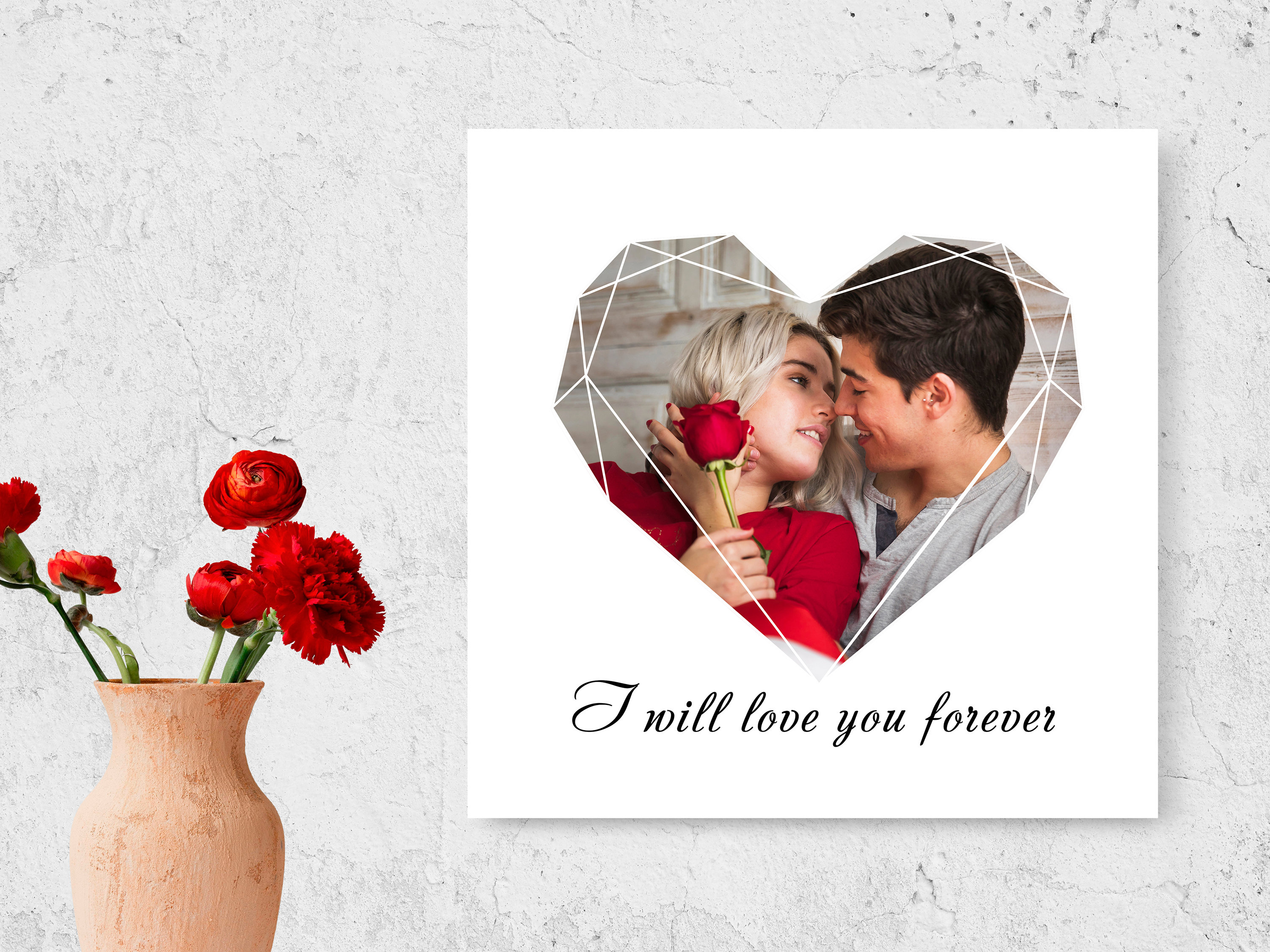 Heart Photo Collage, Couple Picture Collage, Custom Canvas Pictures ...