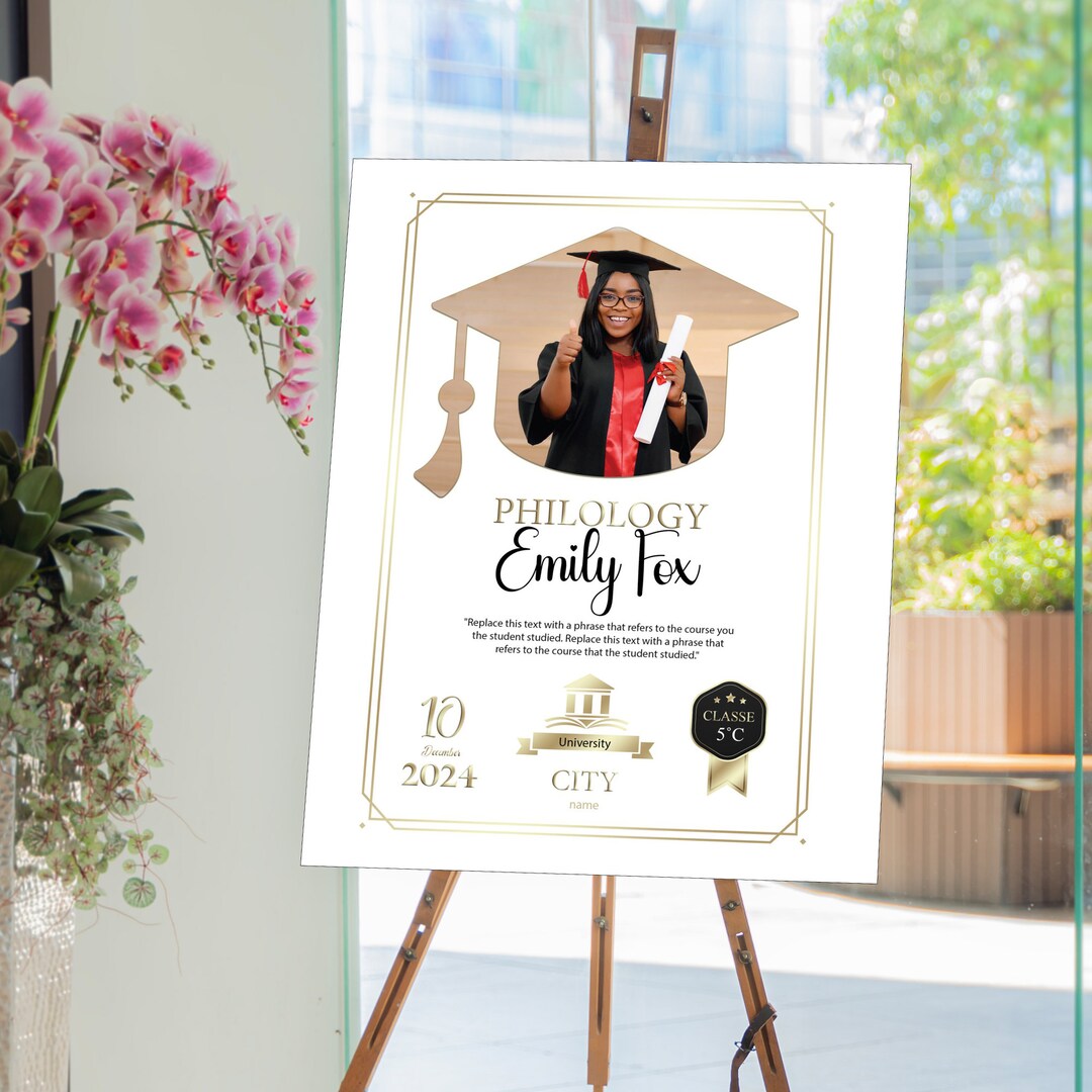 Graduation Poster Custom Photo Collage, Personalized Grad Gift, Ready ...