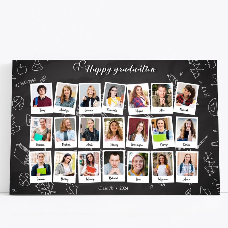 Graduation Photo Collage,class of 2024, Personalized Gift for ...