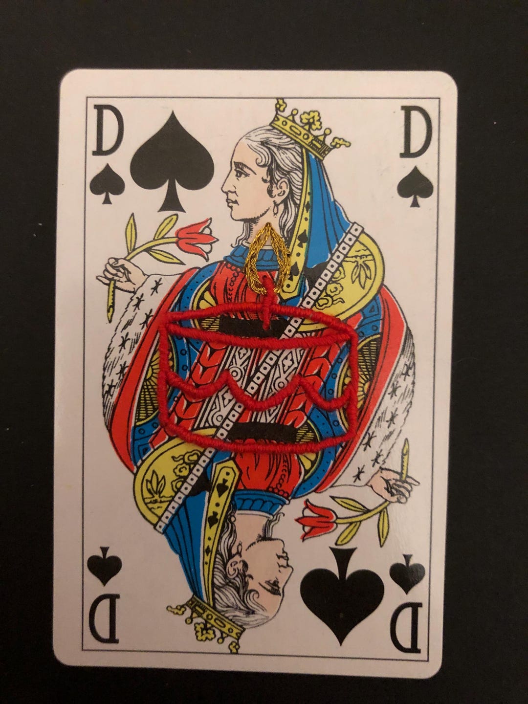 Embroidered Playing Card birthday Cake - Etsy