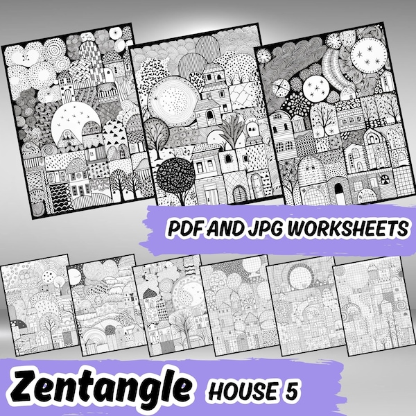 Zentangle Coloring - Etsy