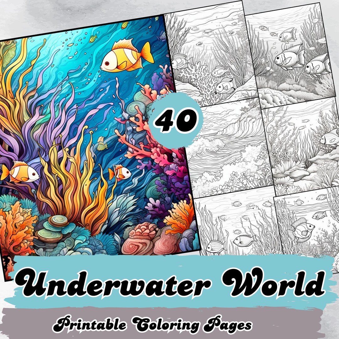 Enchanting Underwater World With Our Captivating Coloring Book Pages ...