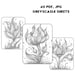 Flame Flower Zentangle Patterns, Tutorials & Worksheets (digital ...