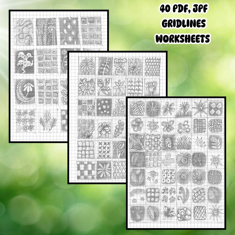 Zentangle Pattern Worksheets: 800+ Designs for Mindful Doodling (PDF ...
