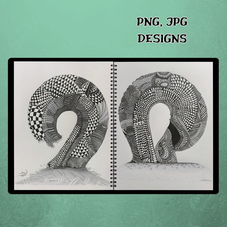 Zentangle Art Practice Sheets - Ink-inspired Mandala Patterns for ...