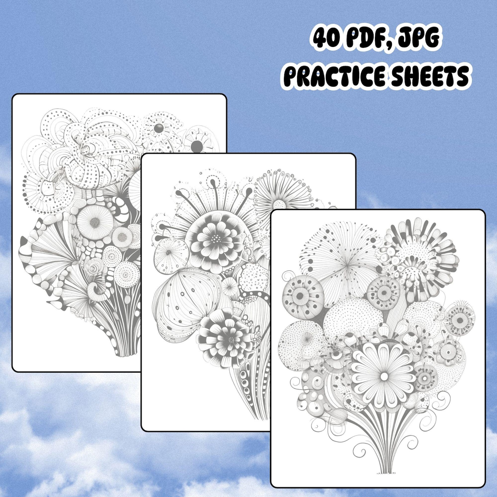 Zentangle With 1000+ Botanical Designs: Comprehensive Tutorials ...