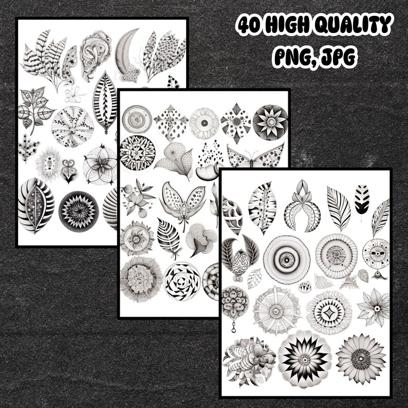 Zentangle Practice Sheets: Discover Unusual Ornaments and Master Medium ...