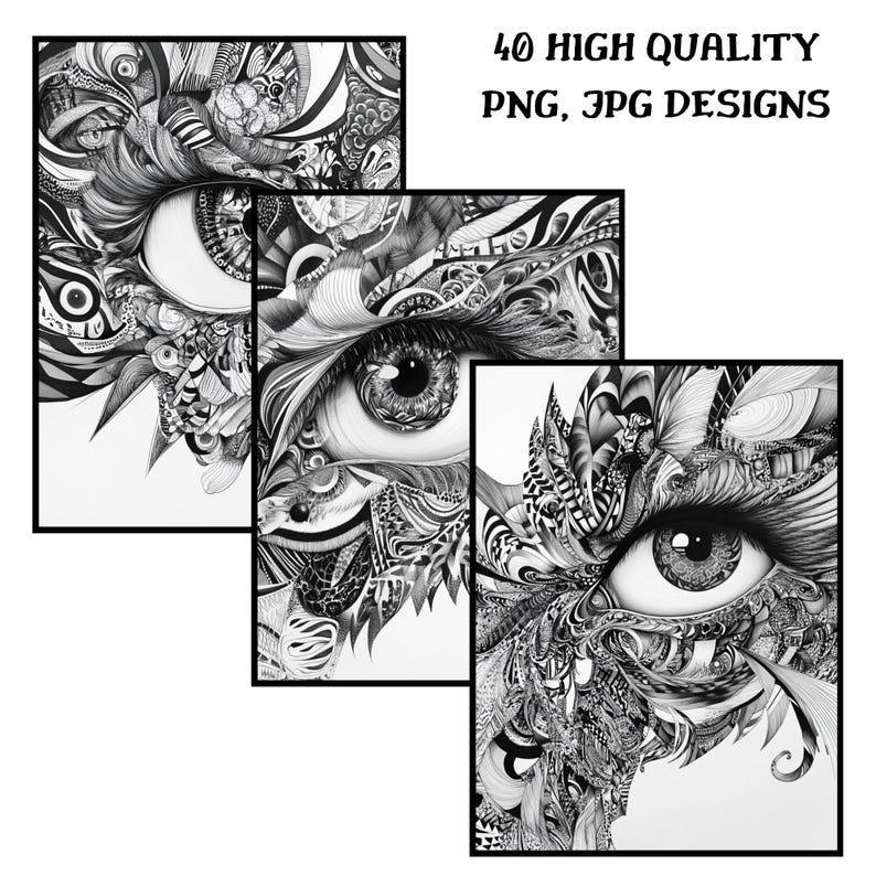 Beautiful Eye Zentangle Art – Creative Stress Relief Patterns, Mandala ...