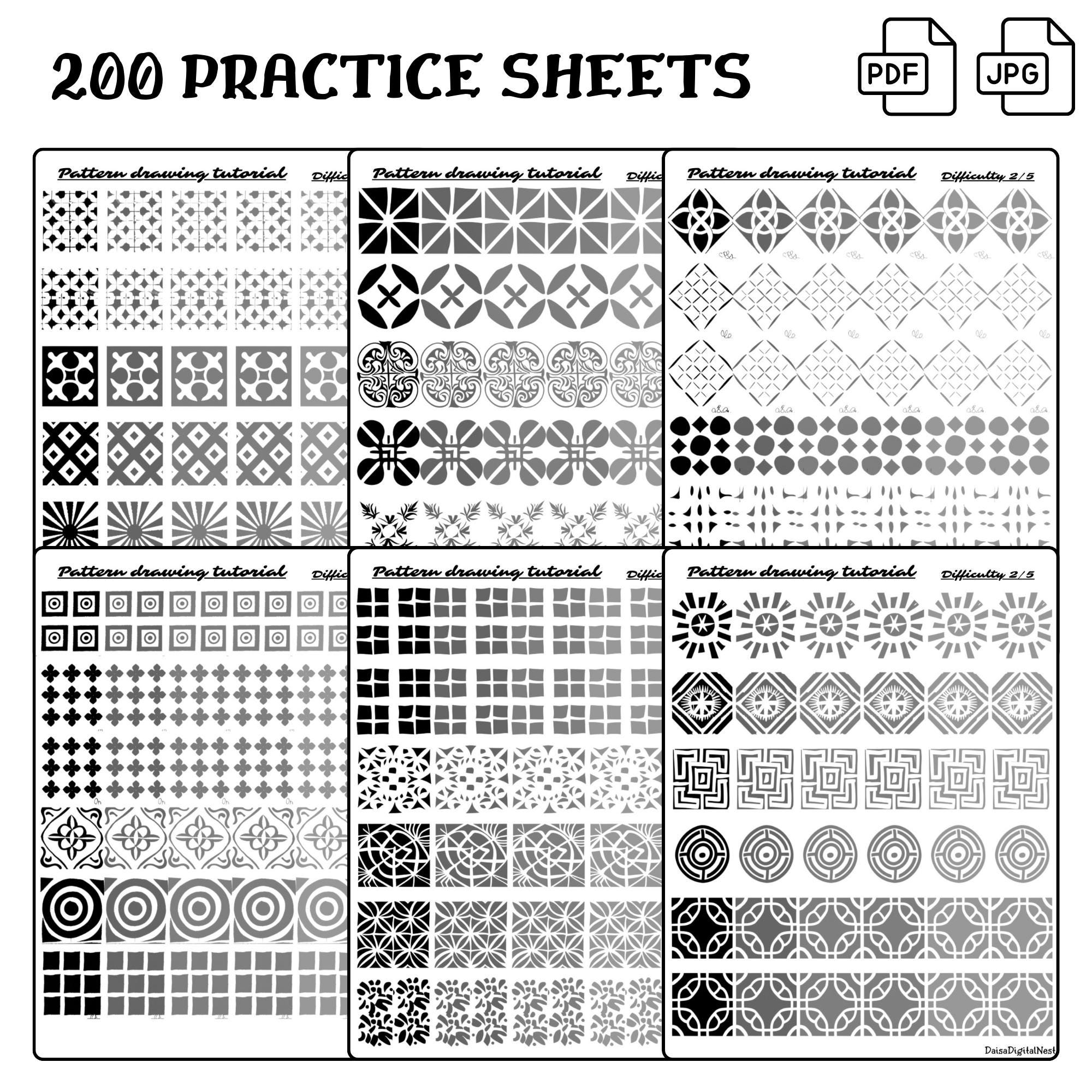 Beginner Mandala Tracing and DIY With Zentangle Art Pattern, Tangle ...