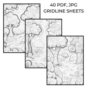 Tree Zentangle Art Printable – Summer Forest Zendoodle Practice Pages ...