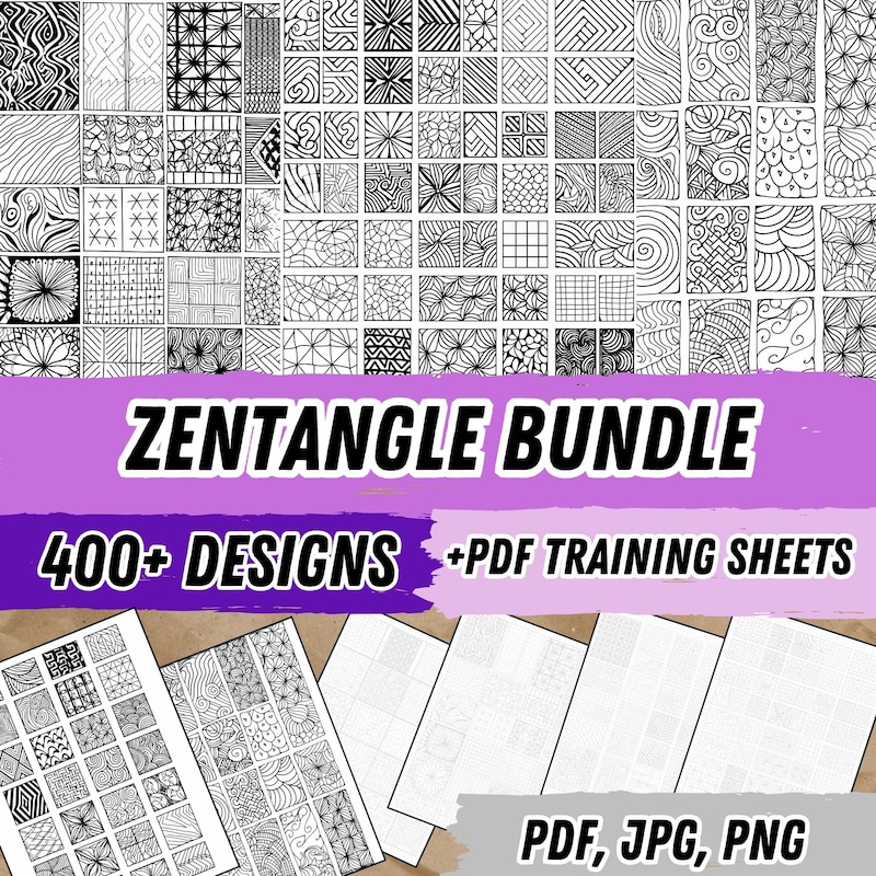 Zentangle Worksheet Pdf - Etsy UK