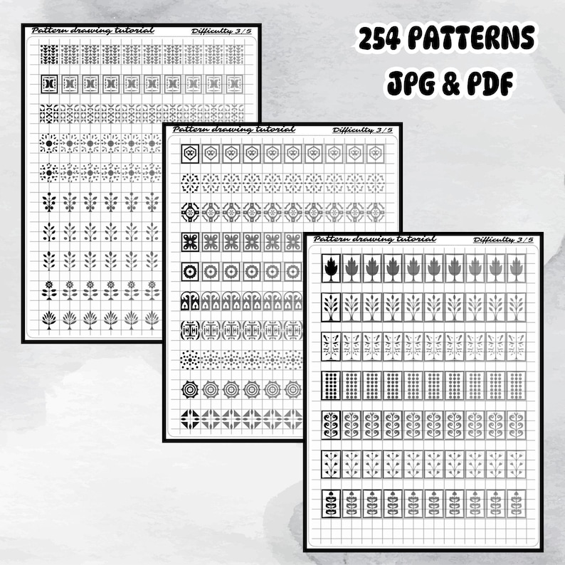 Comprehensive Pattern Drawing Tutorial Bundle - Zen Tangle Art Practice ...