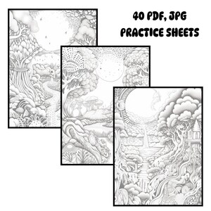 Zentangle Mystical Nature Scenery, Zentangle Magic Moments, Procreate ...