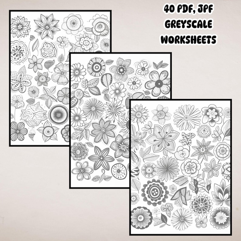 Floral Zentangle Workbook – 1000+ Doodle Art Patterns (digital Download ...