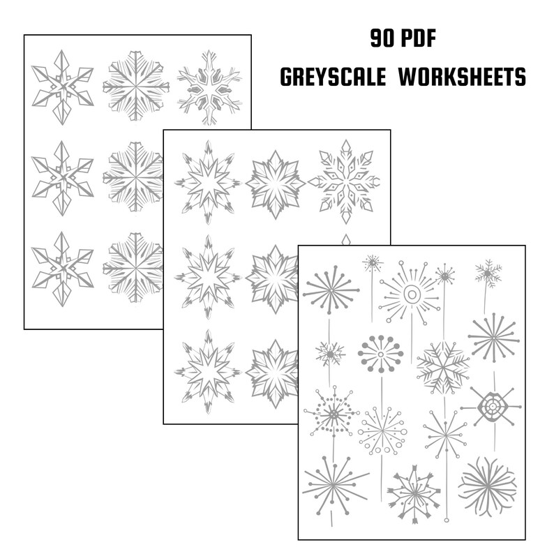 Ultimate Snowflake Drawing Kit – 90 PDF Tutorials & 300+ PNG/JPG ...