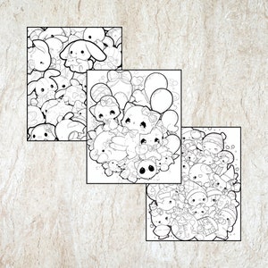 Kawaii Animal Doodle Coloring Pages | 40 Cute Critters to Color | Kid ...