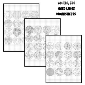 Zentangle Patterns Bundle: Intricate Designs, Doodle Practice Sheets ...