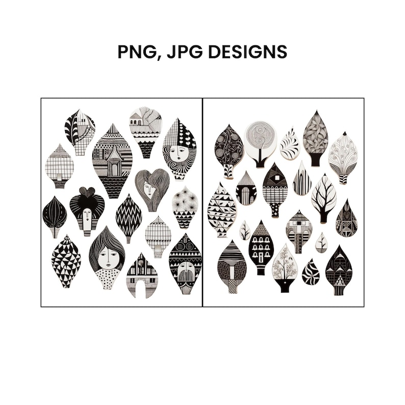 Zentangle Doodle Kit – 700+ Printable Art Therapy Patterns (PDF PNG JPG ...