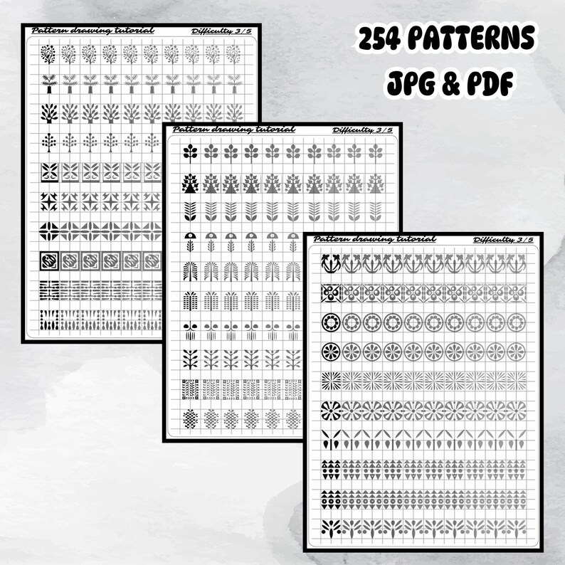 Comprehensive Pattern Drawing Tutorial Bundle - Zen Tangle Art Practice ...