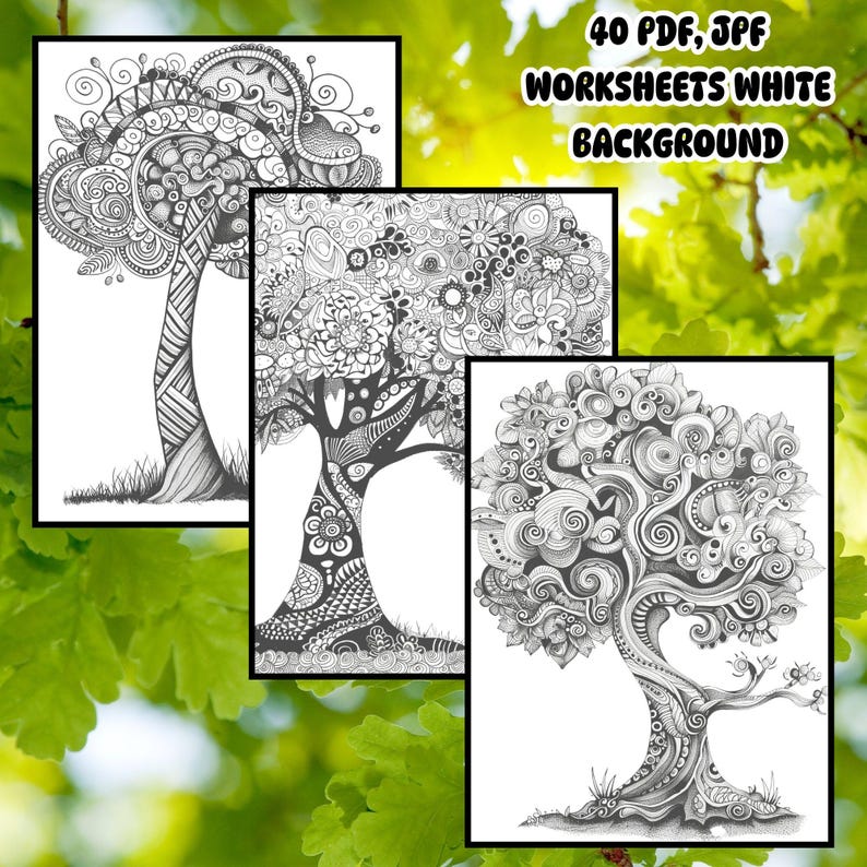 Unique Tree Designs, Zentangle Patterns, Exquisite Leaf Art, Artful ...