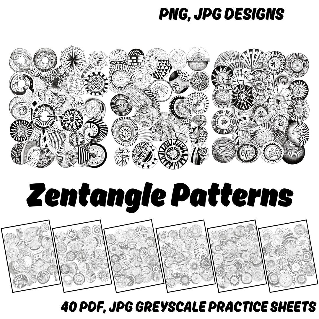 Zentangle Practice Sheets, Doodling Art, Explore 1000+ Intricate ...