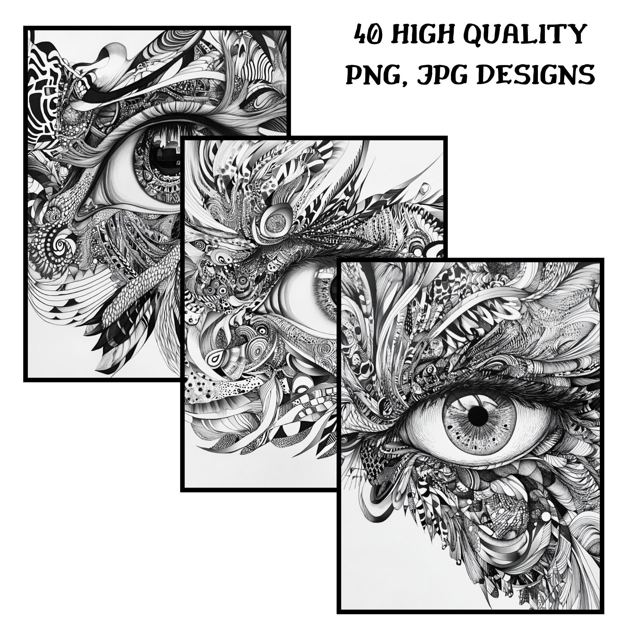 Beautiful Eye Zentangle Art – Creative Stress Relief Patterns, Mandala ...