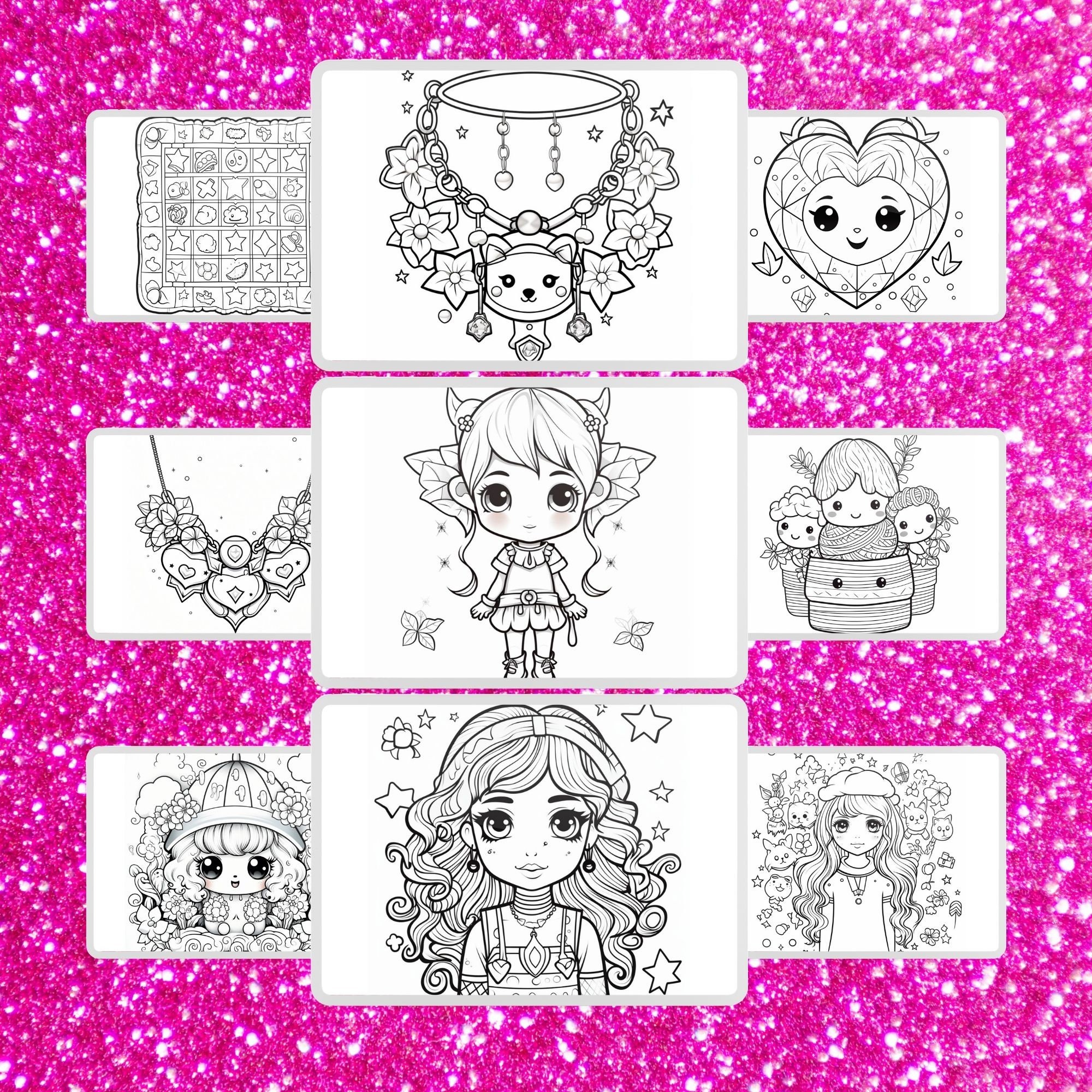 Adorable Kawaii Girls Coloring Pages, Unleash Your Creativity With Cute ...
