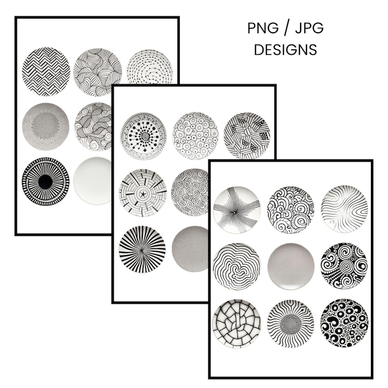 Zentangle Circle Pattern Set | 350 Round Zendoodle Designs | Mindful ...