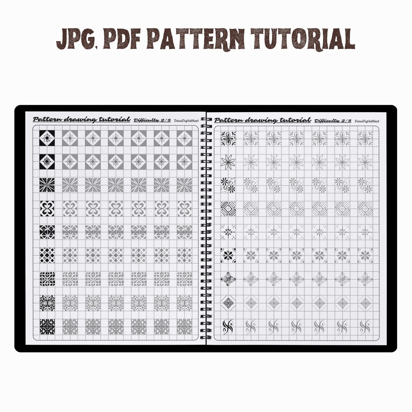 Zentangle Pattern Drawing Sheets: 200+ Beginner Templates (PDF, JPG) - Etsy