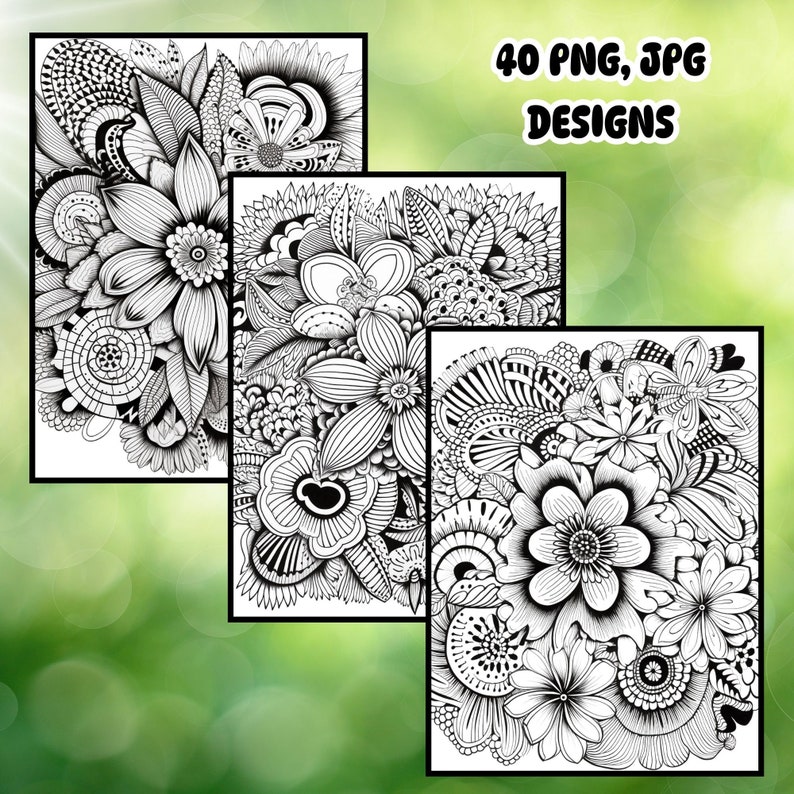 Zentangle Patterns: Botanical Designs and Flower Patterns With Easy to ...