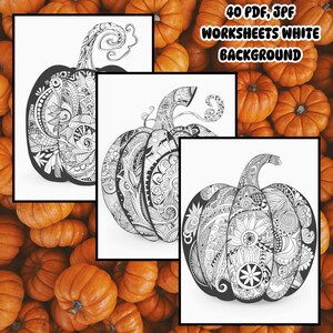 Zentangle Pumpkin Designs: Halloween PNG, Step-by-step Tutorials ...